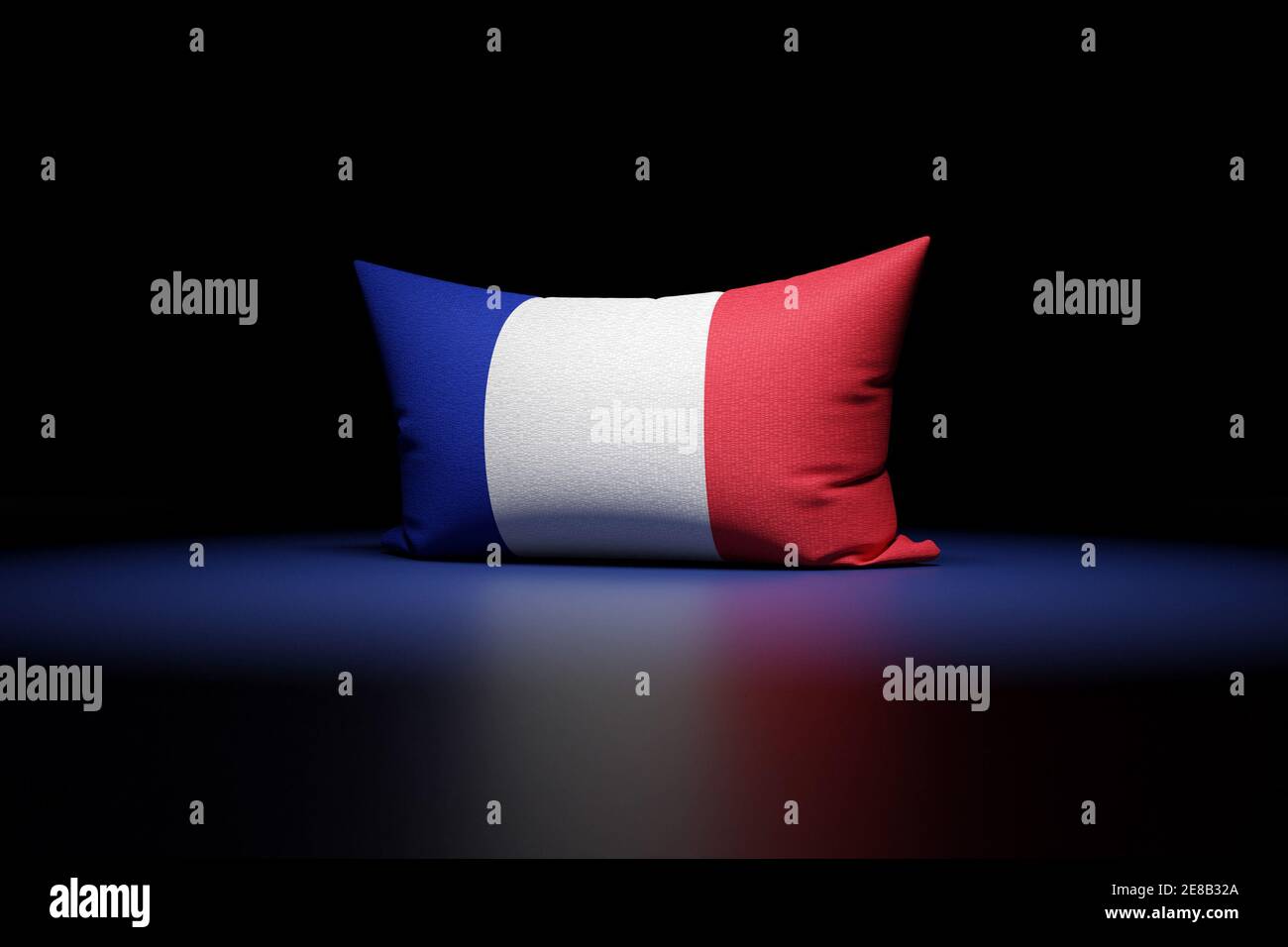 3d illustration of rectangular pillow depicting the national flag of ...