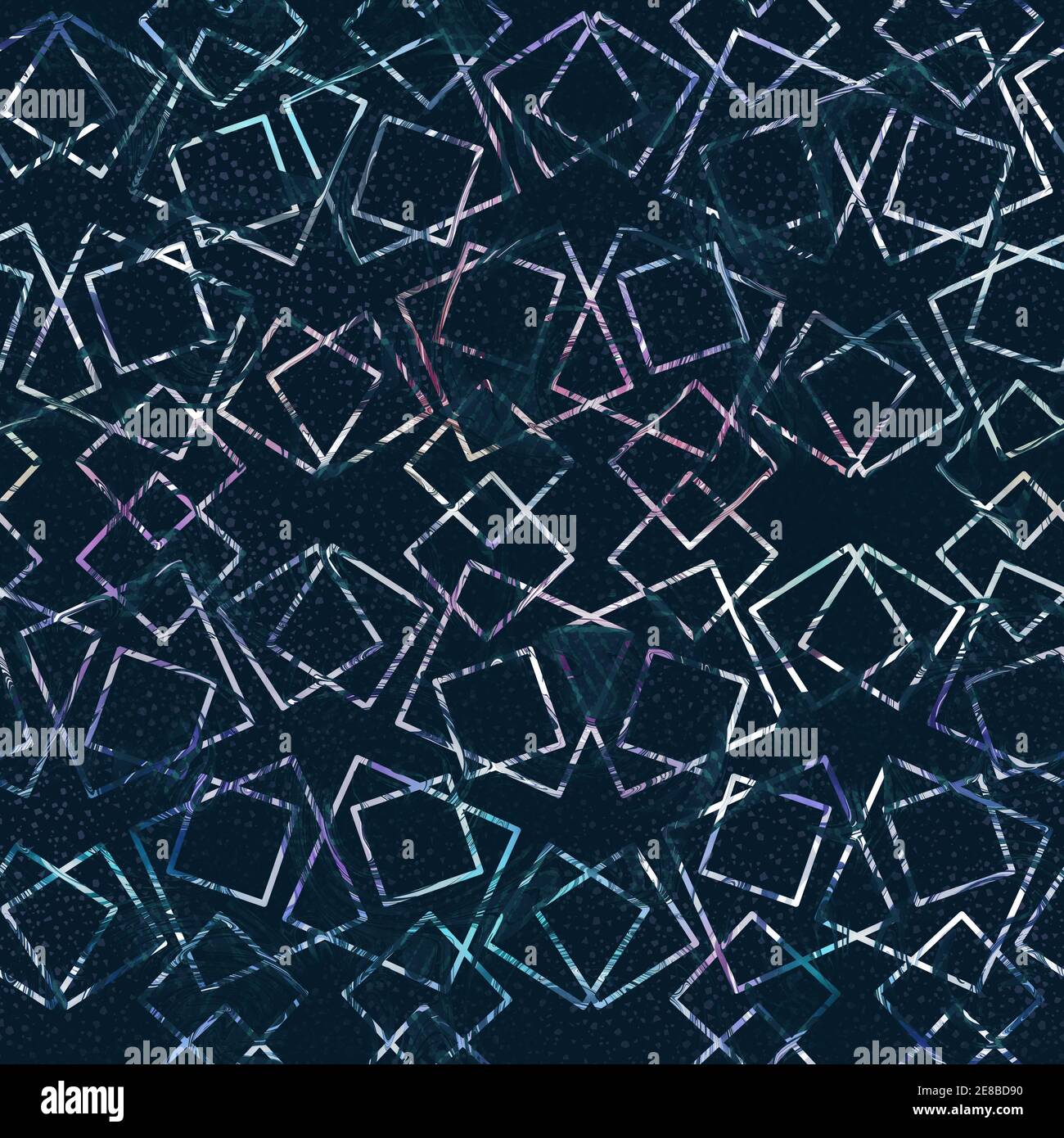 Lux navy and white iridescent geo seamless pattern Stock Photo - Alamy