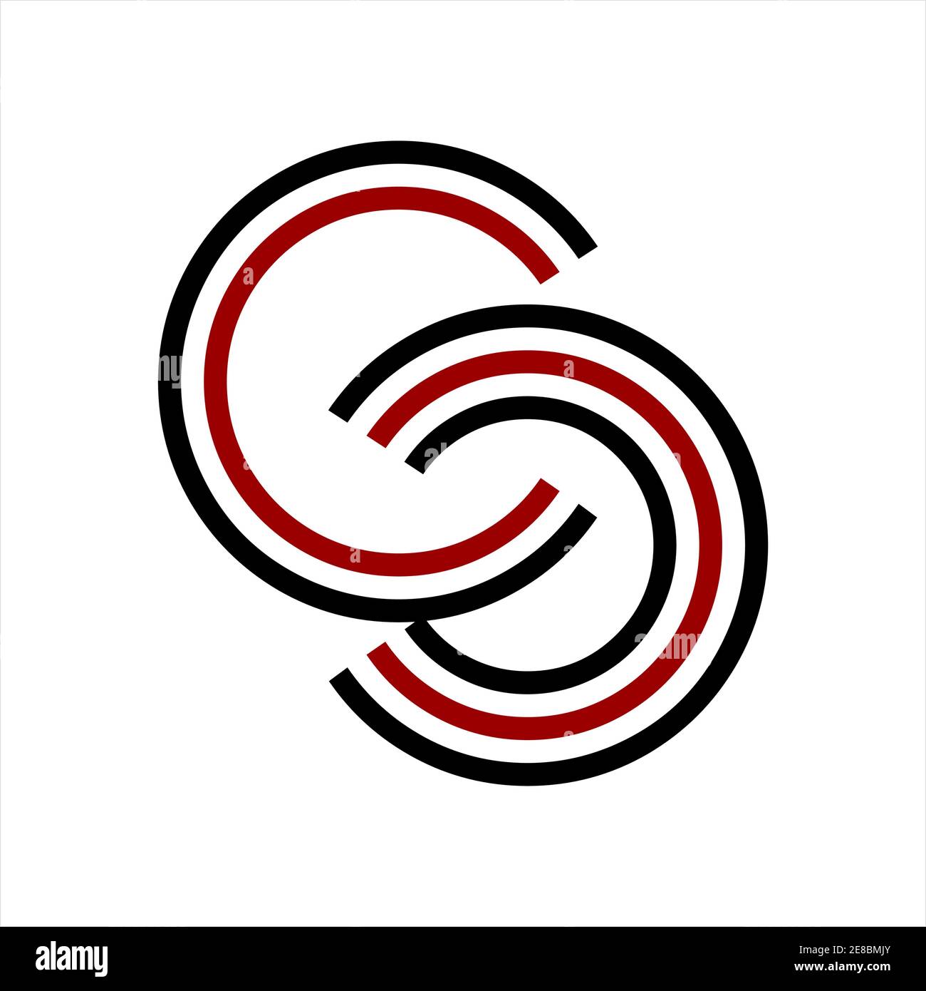 simple S, CC, CCCC, CSC, SCC initials line art geometric company logo ...