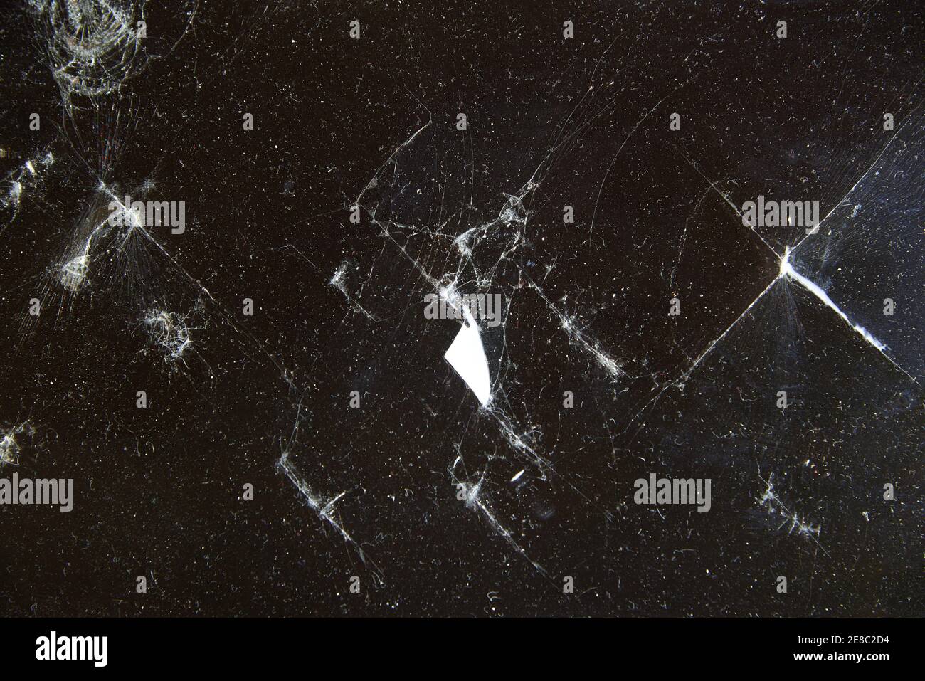 Black broken laptop screen with deep cracks, creative background Stock ...