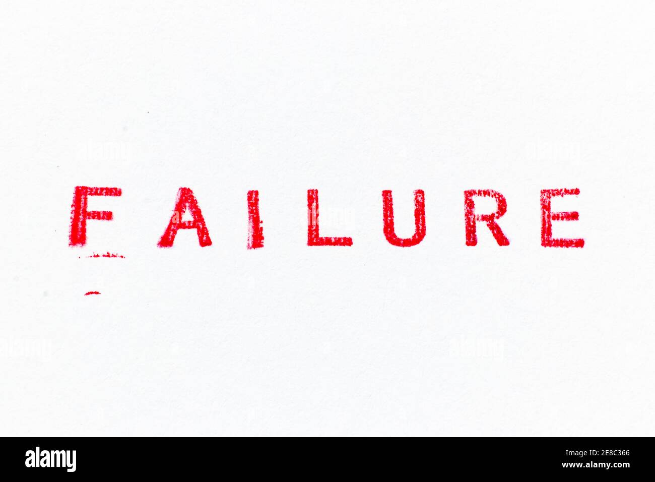 Red color failure word ink rubber stamp on white paper background Stock ...