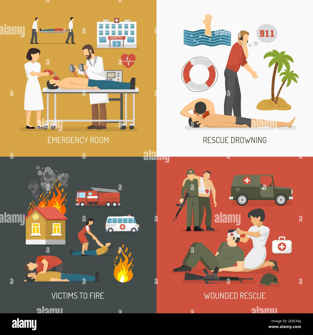 First air assistance for drowning and fire victims rescue on spot 4 ...