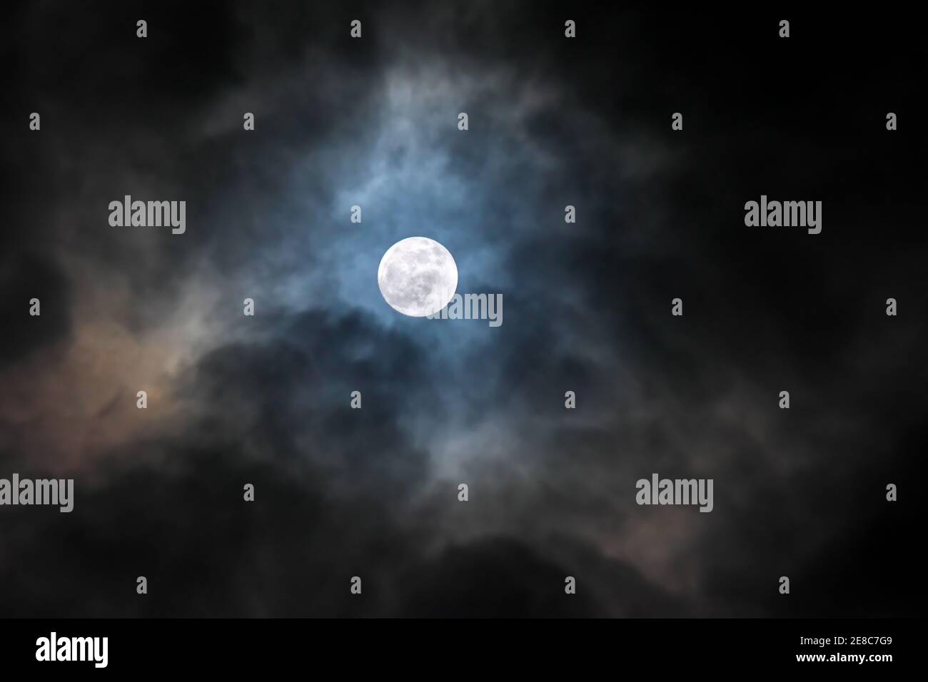 Moon light and night sky. Nature scene Stock Photo - Alamy