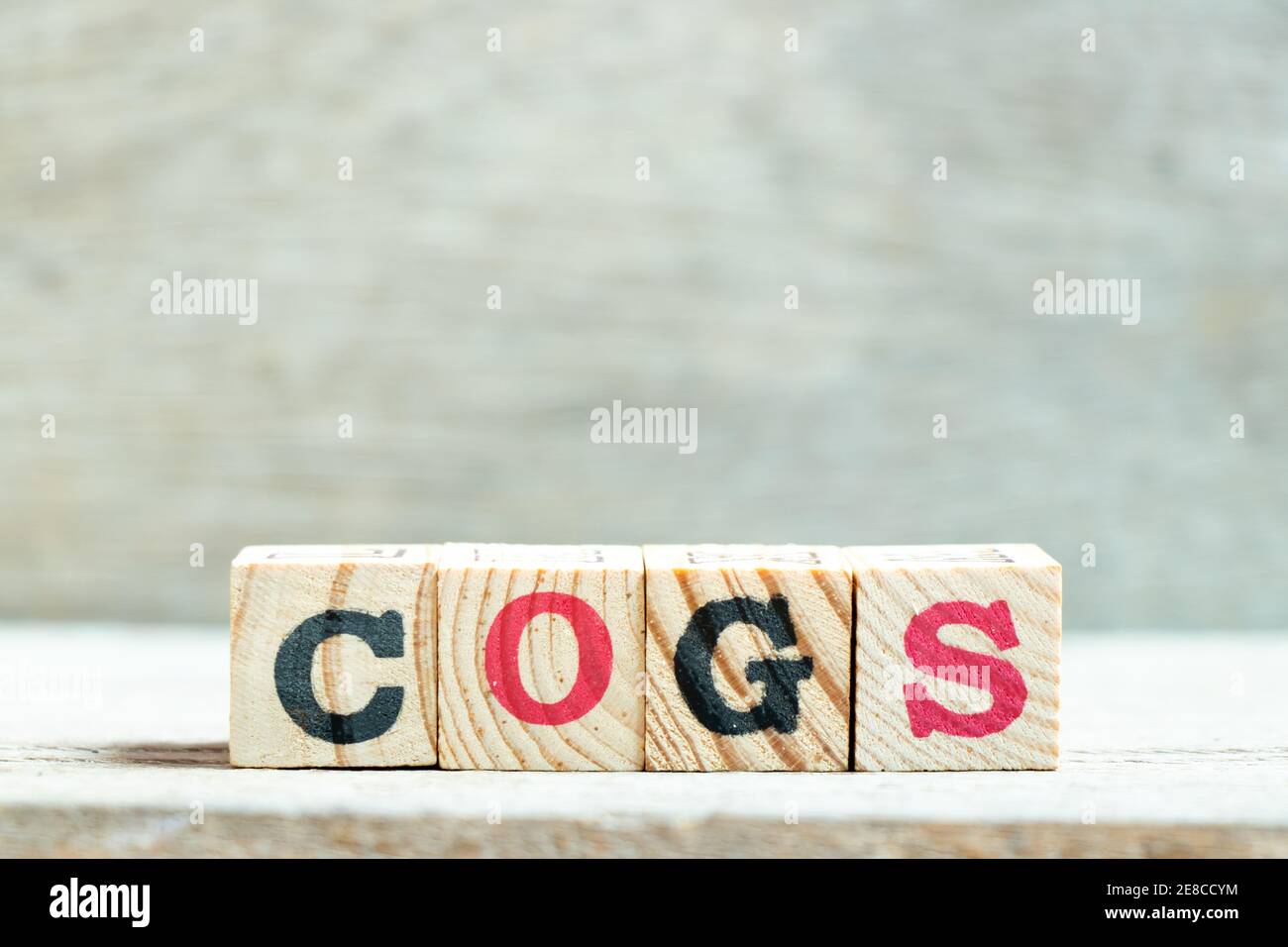 Alphabet letter block in word COGS (Abbreviation of Cost of goods sold ...