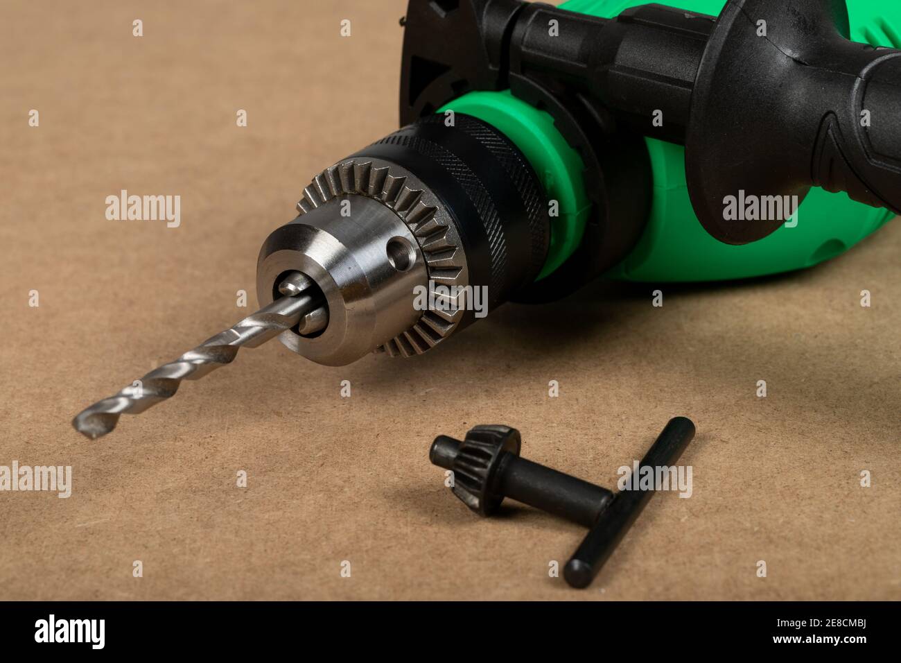 Picture of a brand new green electric drill Stock Photo - Alamy
