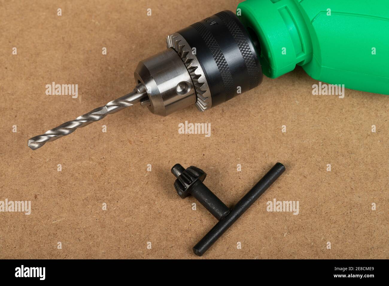 Picture of a brand new green electric drill Stock Photo - Alamy