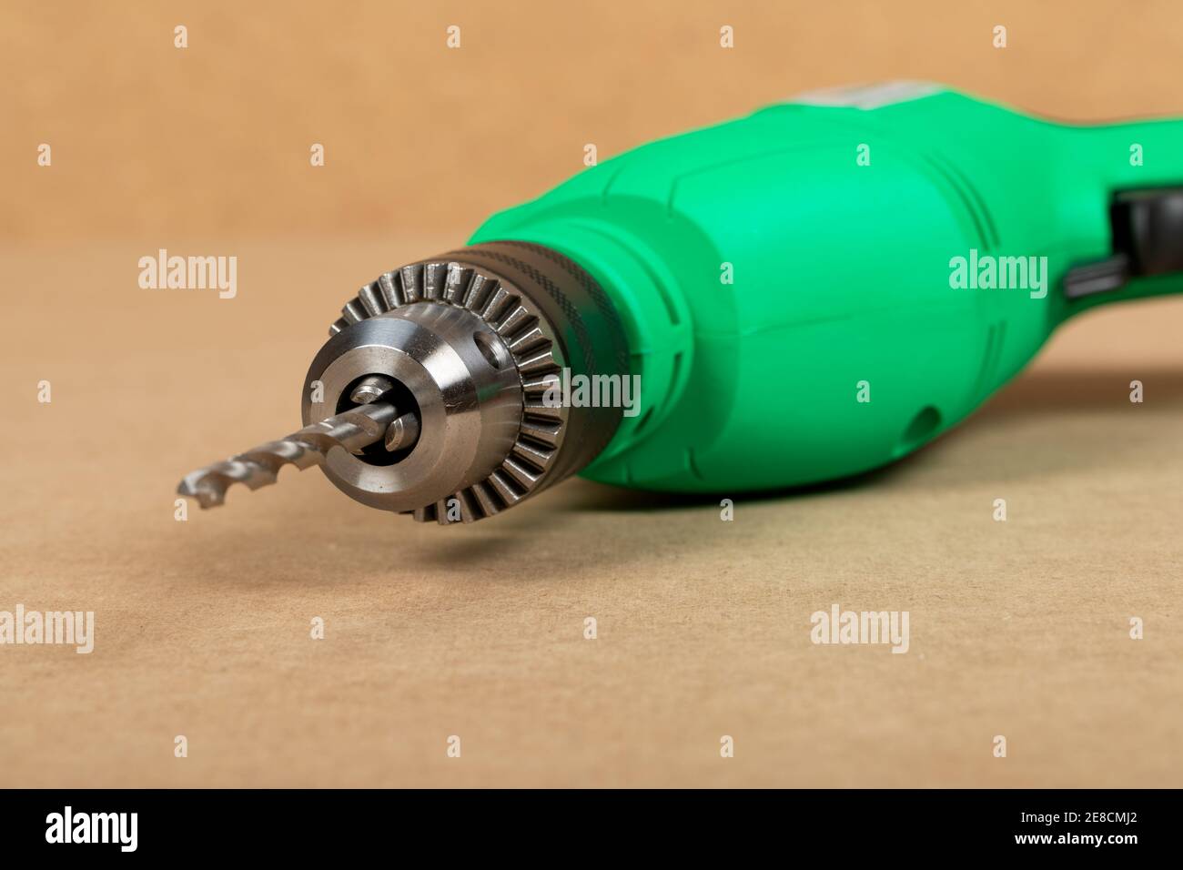 Picture of a brand new green electric drill Stock Photo - Alamy