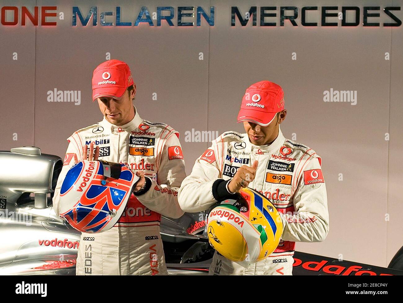 Lewis hamilton in vodafone mclaren hi-res stock photography and images ...