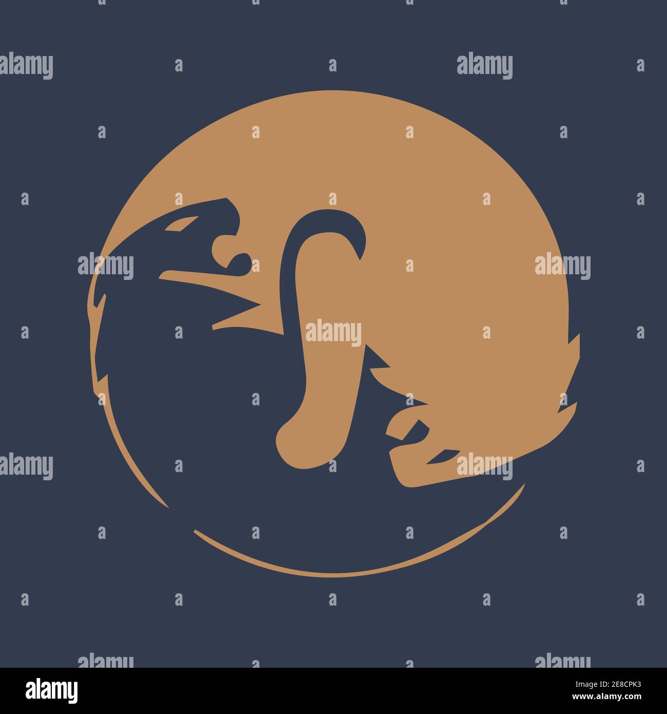 abstract luxury emblem tiger logo vector and icon design Stock Vector ...