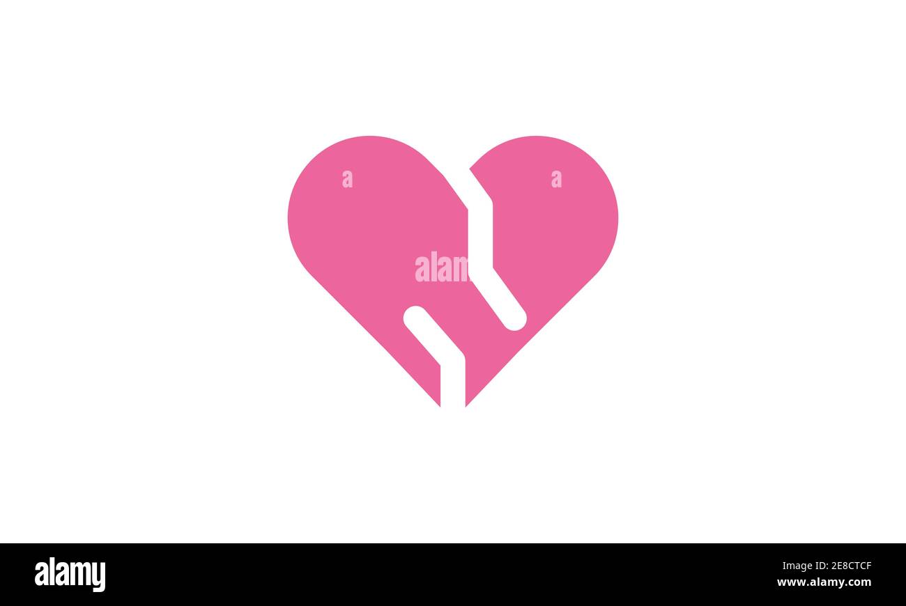Pink Broken Heart Clipart
