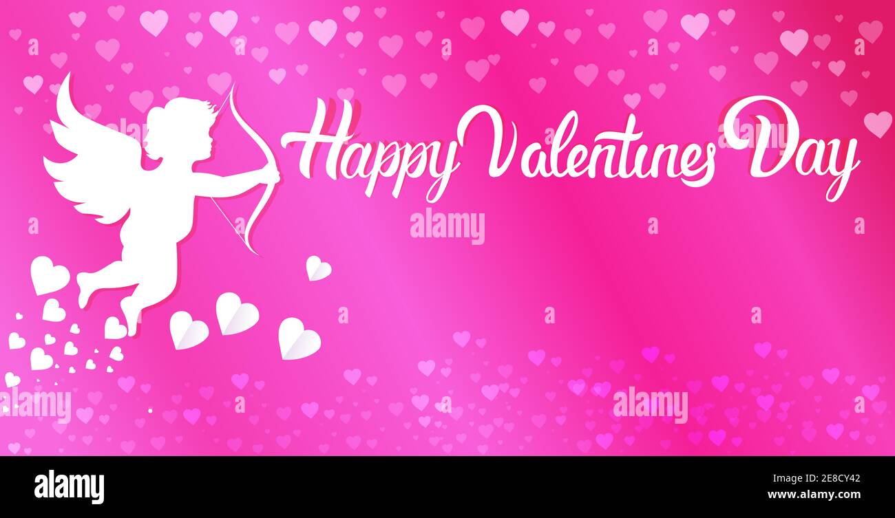 valentine cupid amour angel shooting love arrows with heart valentines ...