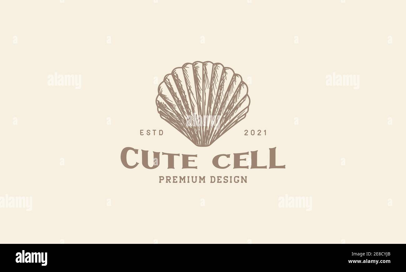sea shells vintage simple logo symbol icon vector graphic design ...