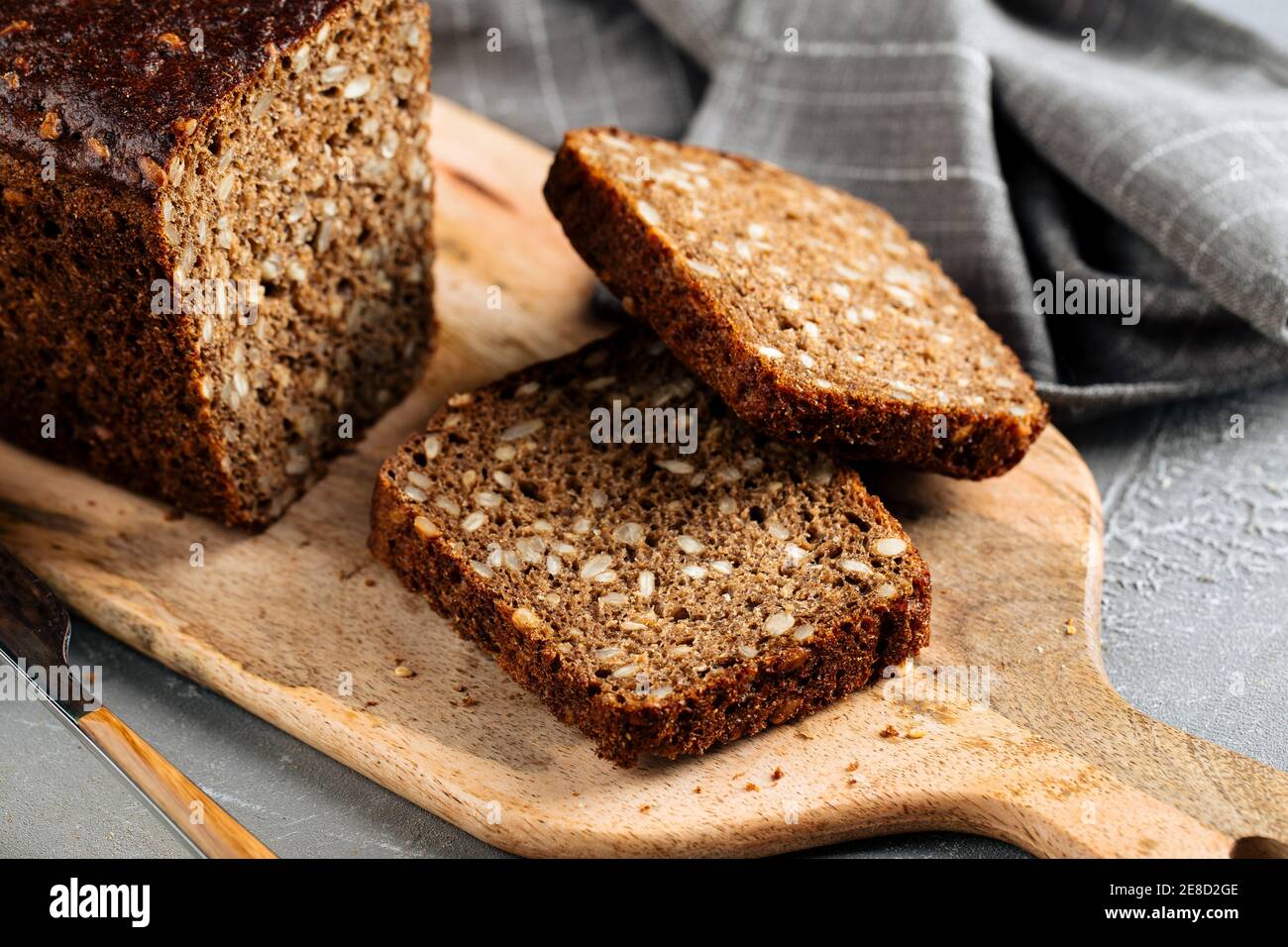 Sliced rye whole grain bread with seeds Stock Photo - Alamy