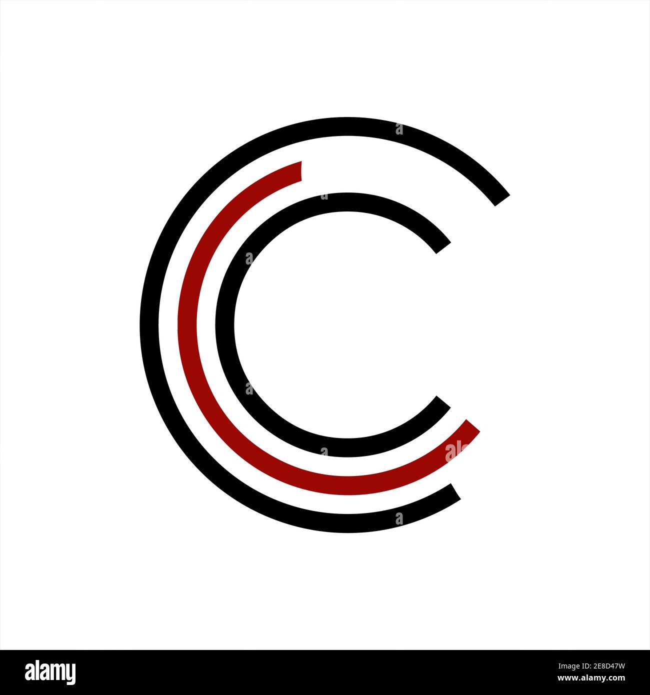 simple initials c, cc, ccc geometric network line and digital data logo ...