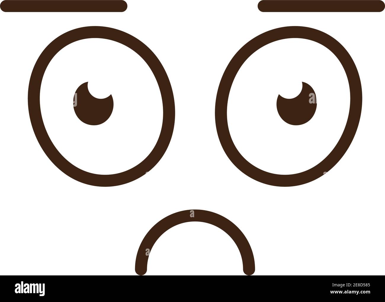 sad cartoon face emoticon icon vector illustration design Stock Vector ...