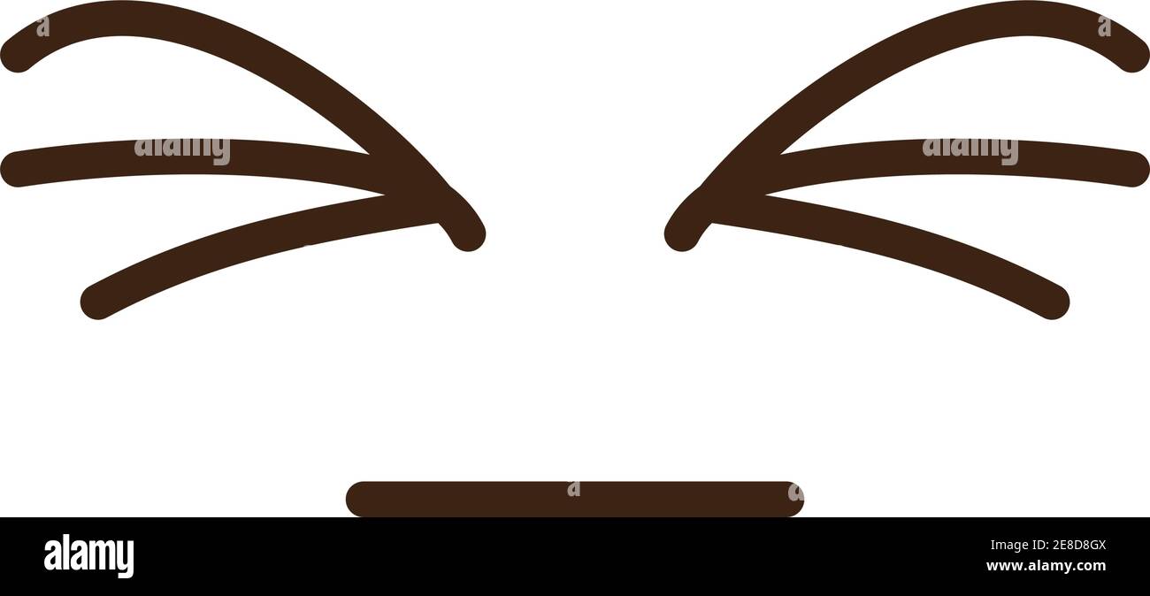 eyes closed cartoon face emoticon icon vector illustration design Stock ...