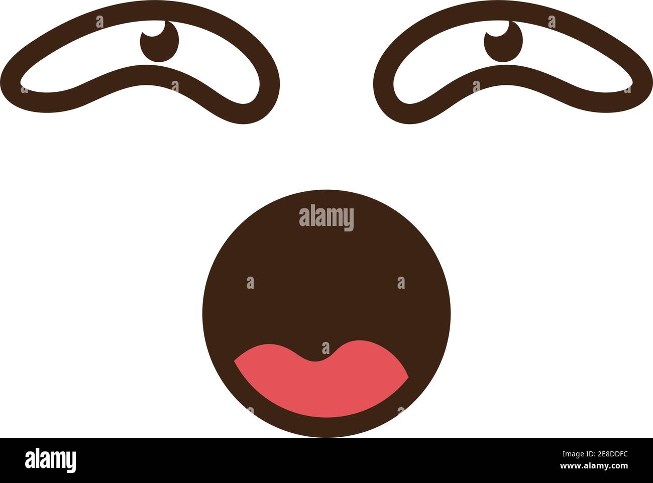 cartoon face screaming emoticon icon vector illustration design Stock ...
