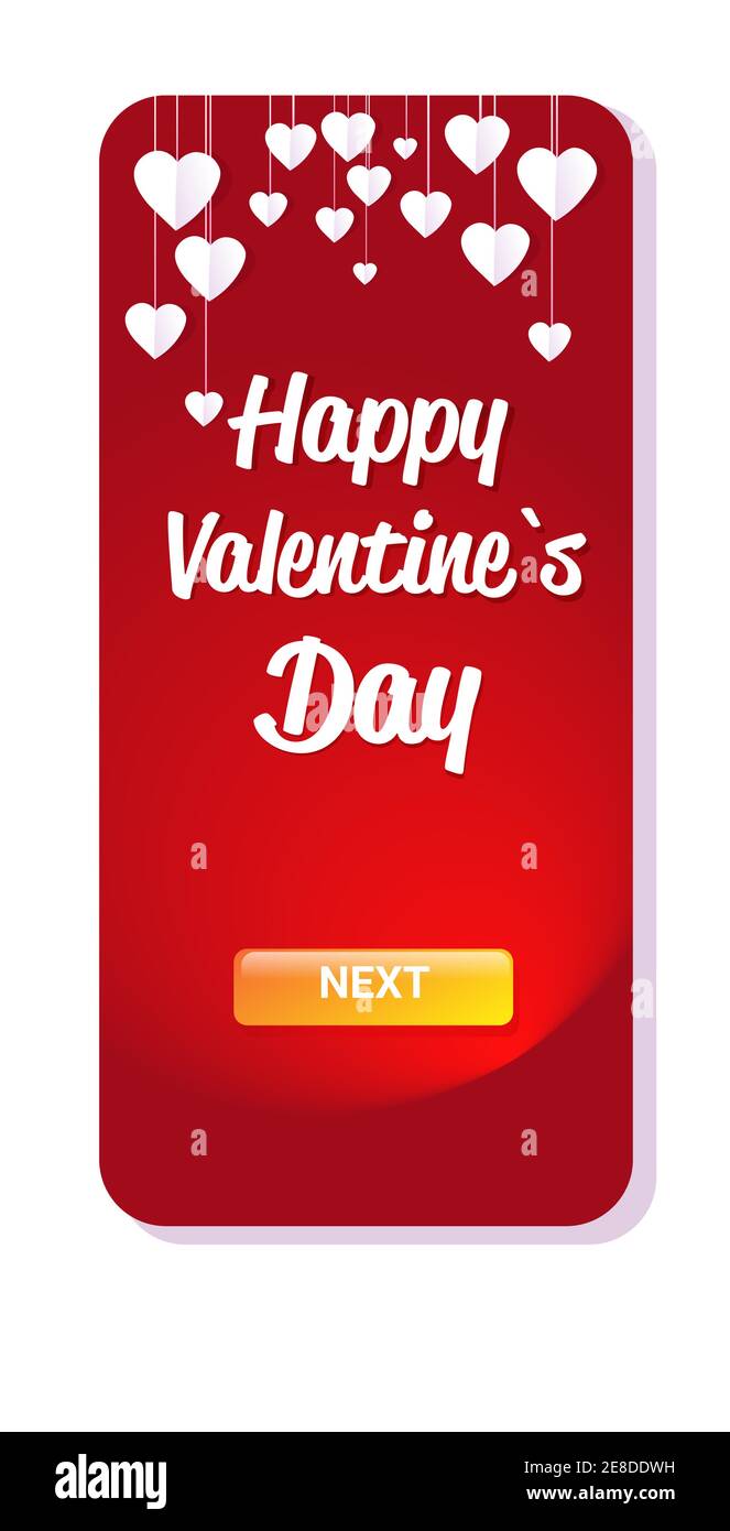 valentines day celebration love banner flyer or greeting card with ...