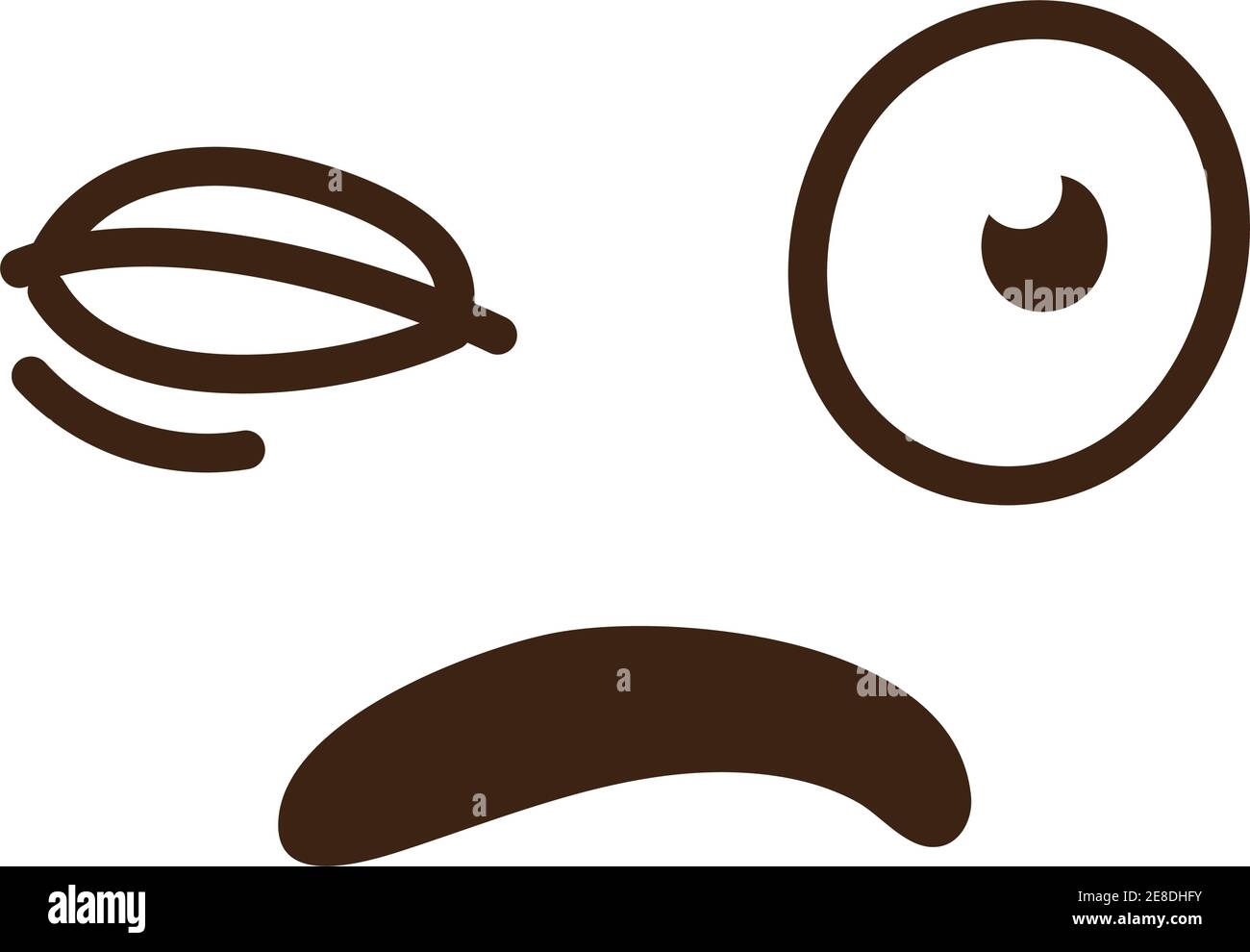 eye sick cartoon face emoticon icon vector illustration design Stock ...