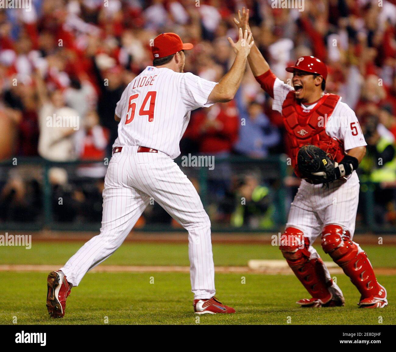 Phillies brad lidge carlos ruiz hi-res stock photography and images - Alamy