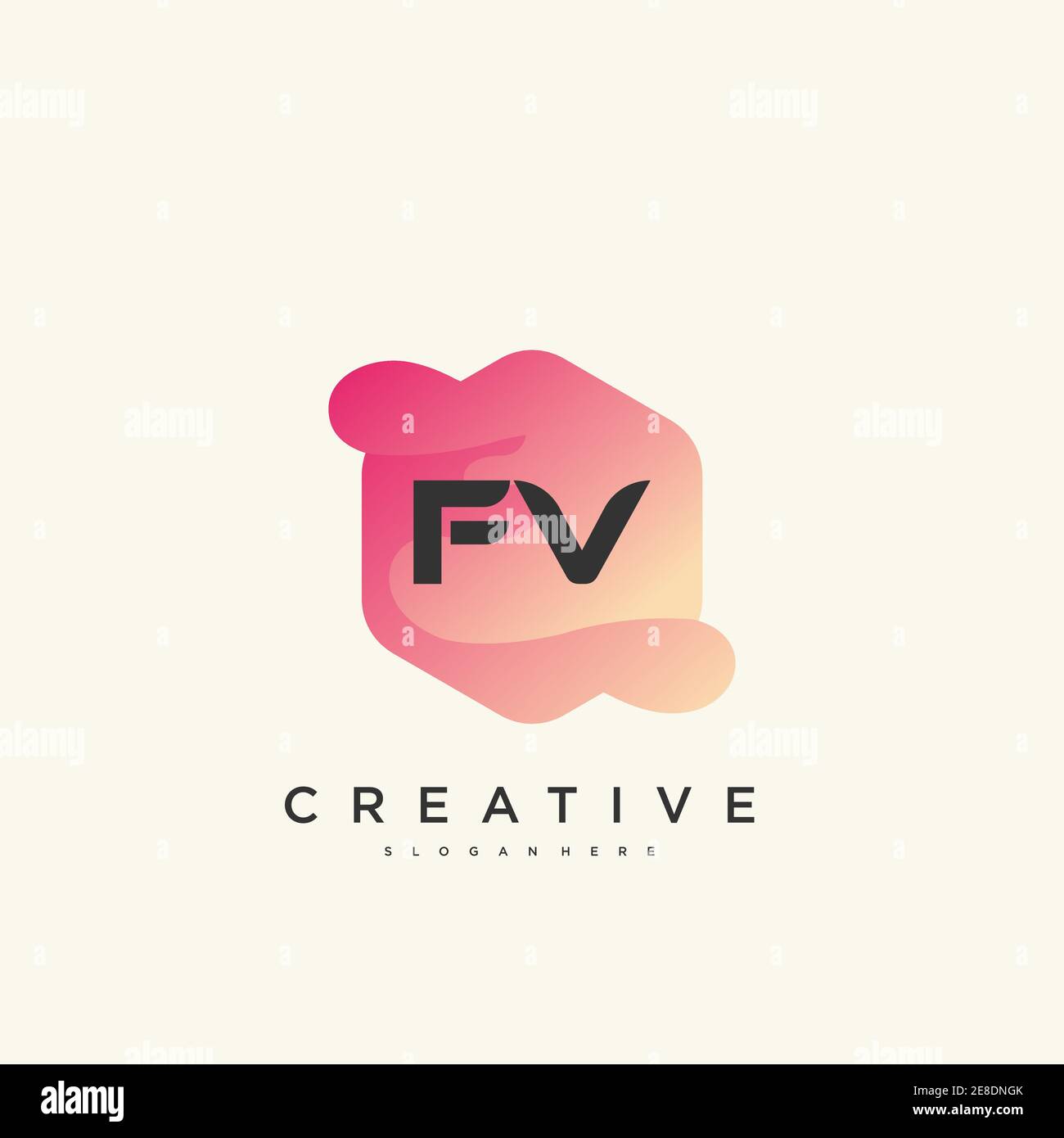 Fv logo design vector vectors hi-res stock photography and images - Alamy