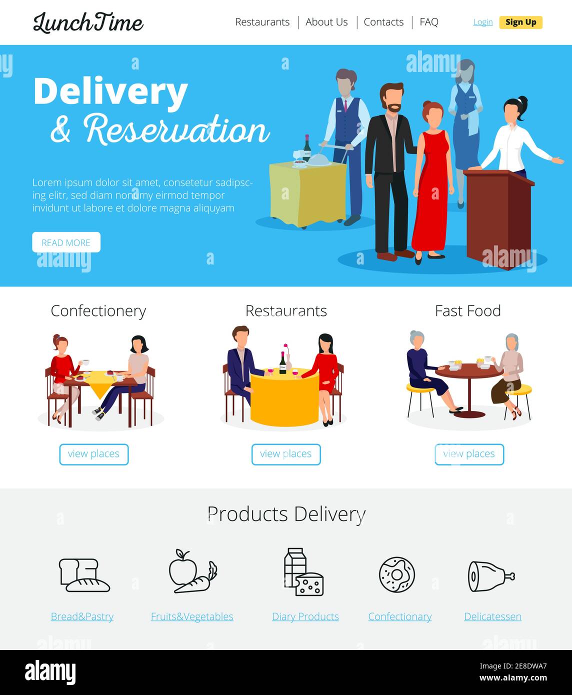 Restaurant online delivery orders and fast food cafe bars reservations ...