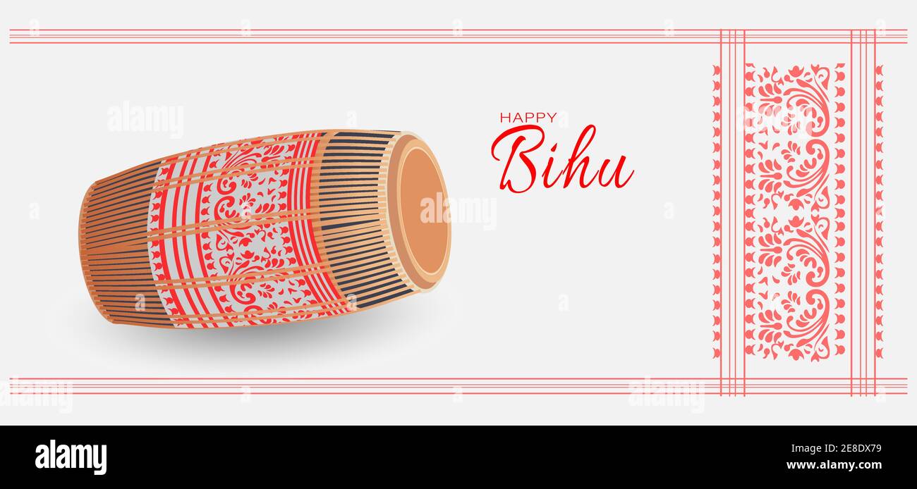 Vector illustration of Happy Rongali Bihu, Assamese New Year, Indian ...