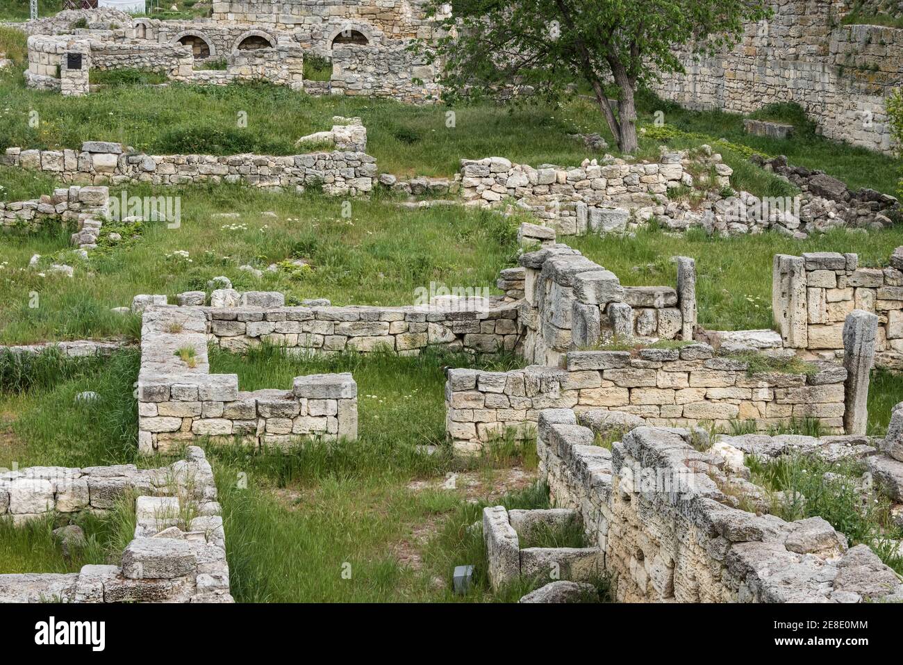 View of the ruins of the ancient Greek city of Chersonesos on the ...