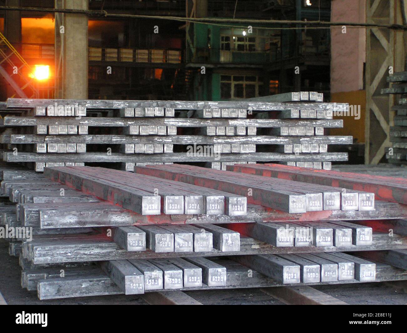 Steel ingot in production workshop in north china Stock Photo - Alamy