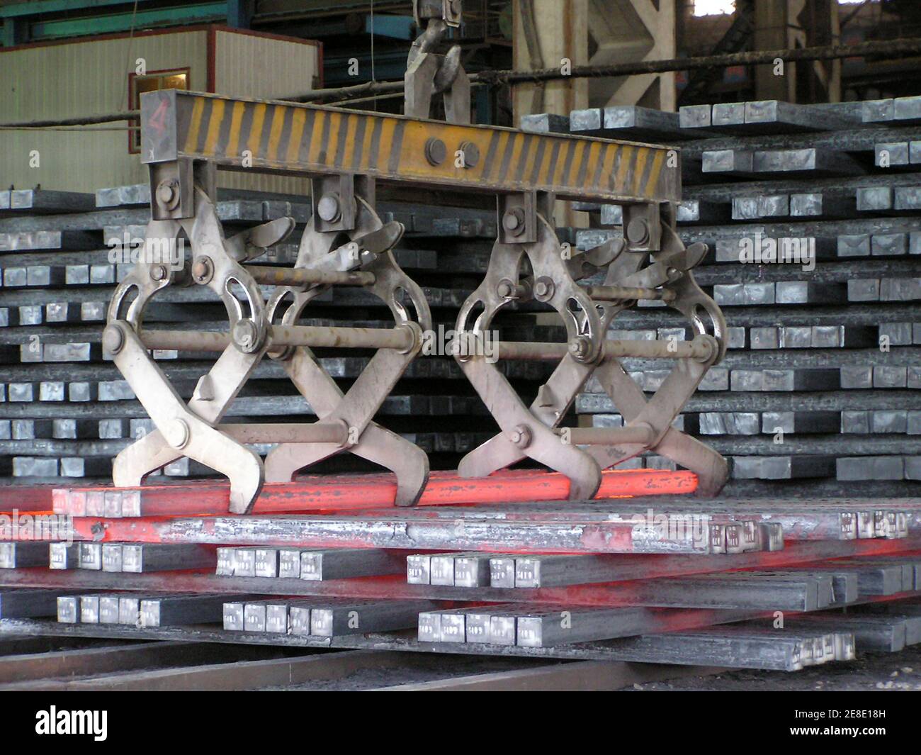 Steel ingot in production workshop in north china Stock Photo - Alamy