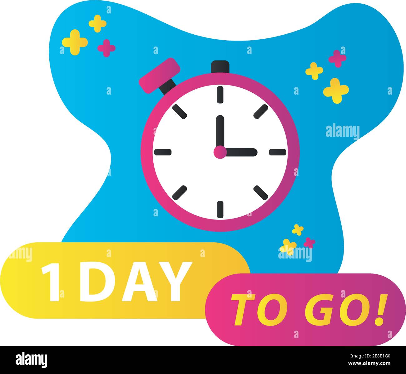 one day sale countdown lettering with timer chronometer vector ...