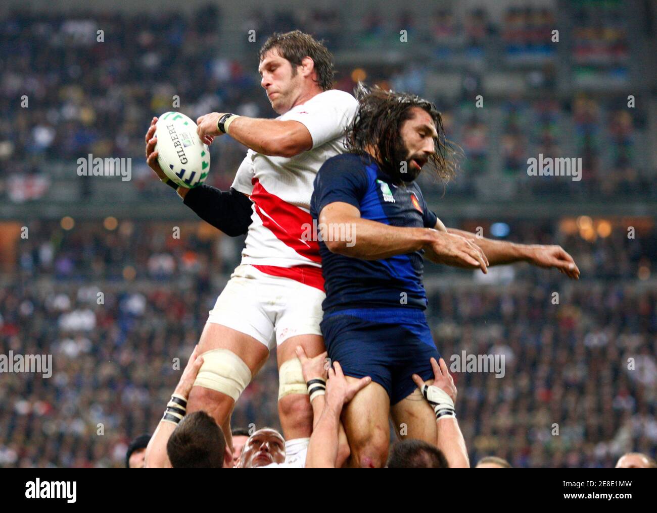 Englands ben kay and frances sebastien chabal hi-res stock photography ...