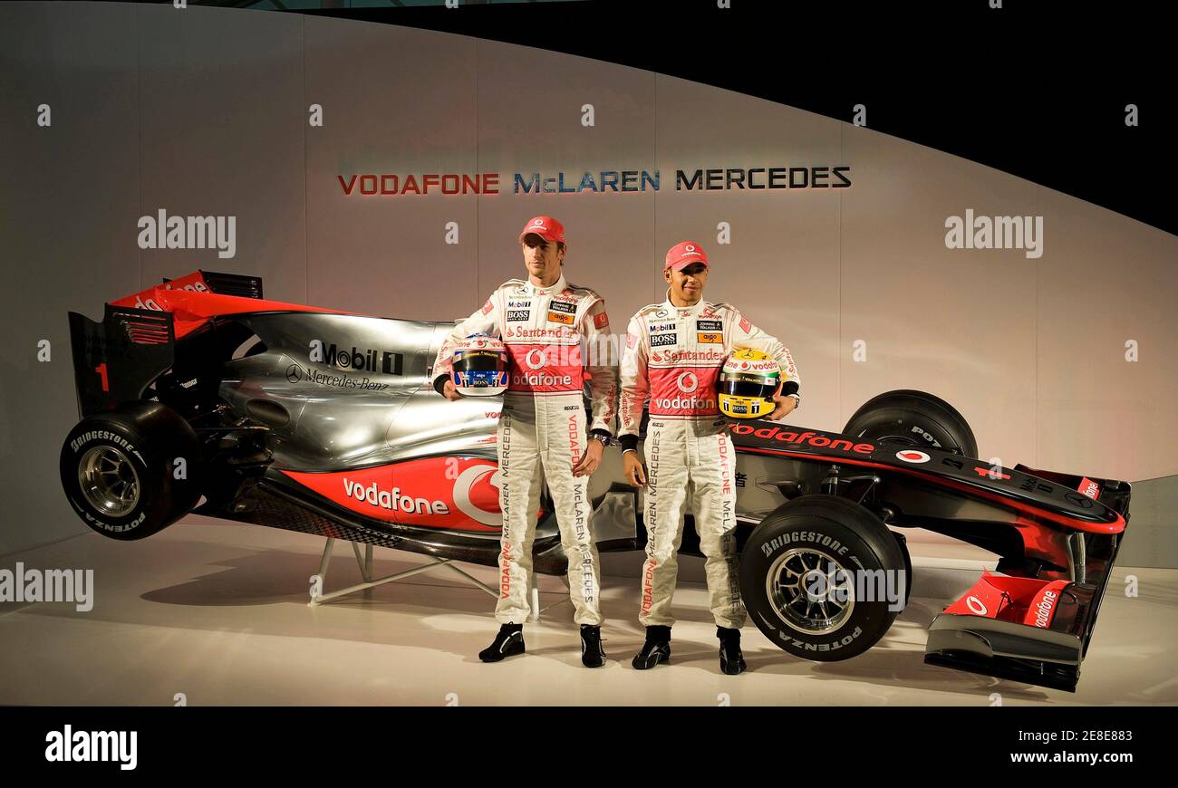 Lewis hamilton in vodafone mclaren hi-res stock photography and images ...
