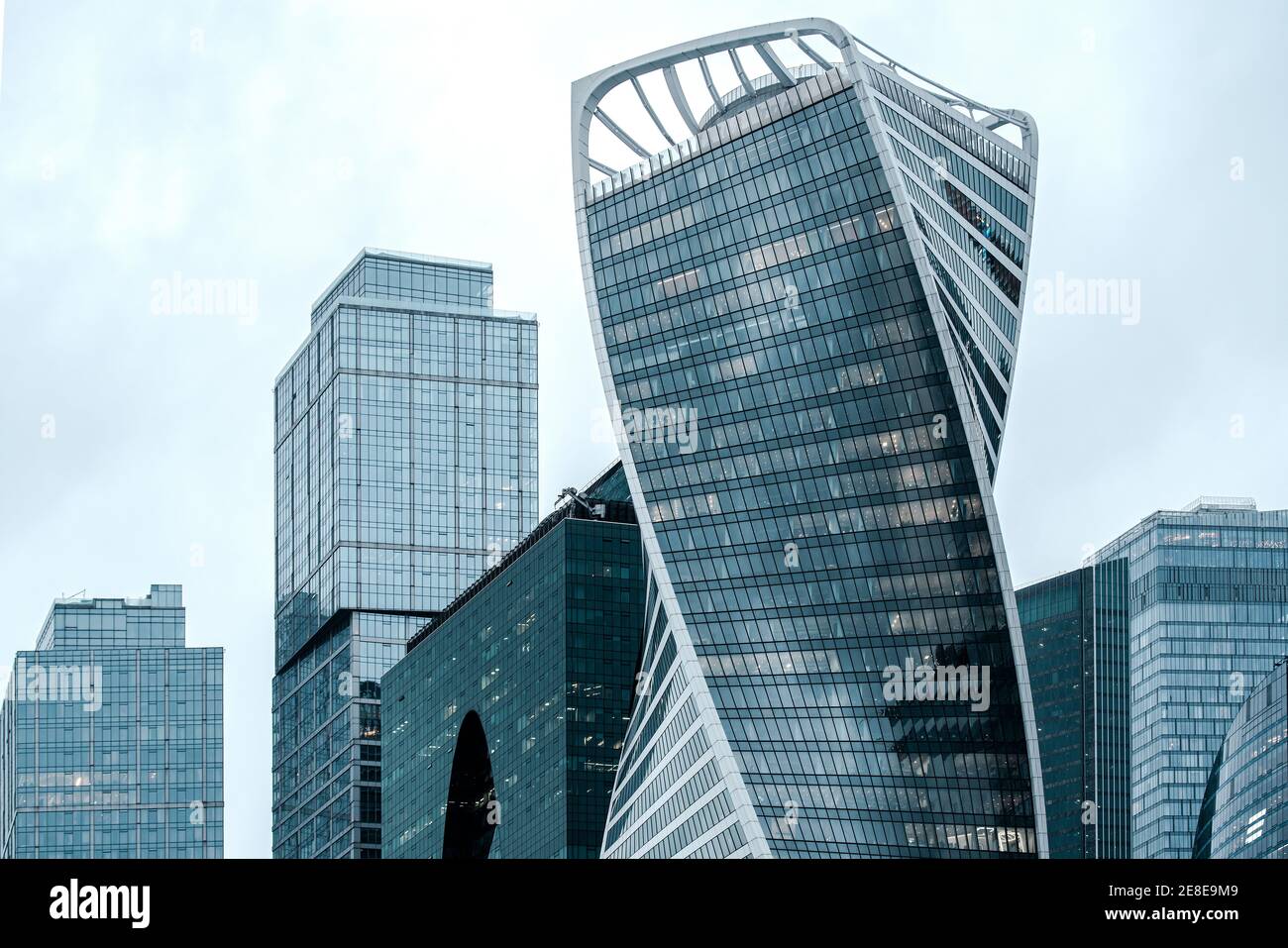 High rise building building complex business district hi-res stock ...
