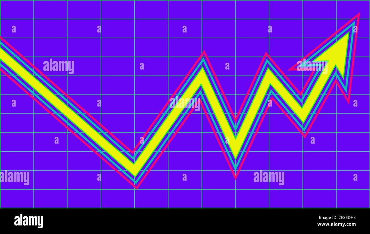 An abstract neon line chart background image Stock Vector Image & Art ...