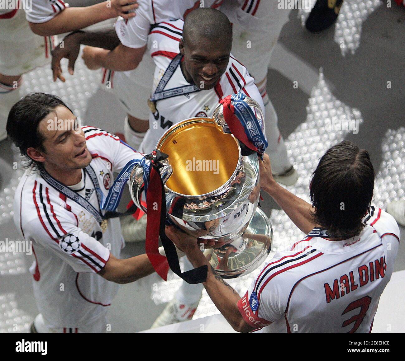 Paolo maldini with trophy hi-res stock photography and images - Alamy
