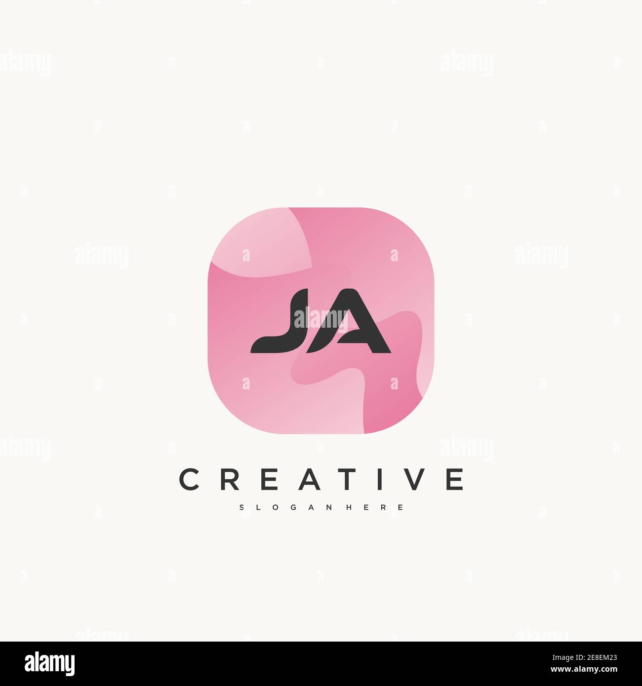 JA Initial Letter Colorful logo icon design template elements Vector ...
