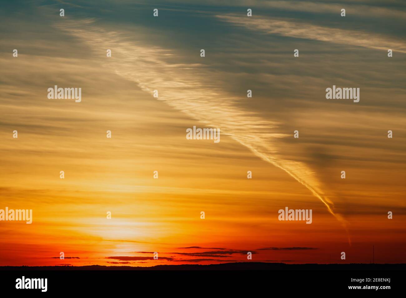 Sunset over the Bristol channel Stock Photo - Alamy