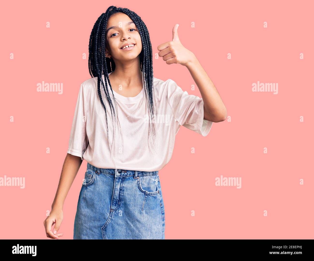 Cute african american girl wearing casual clothes smiling happy and ...