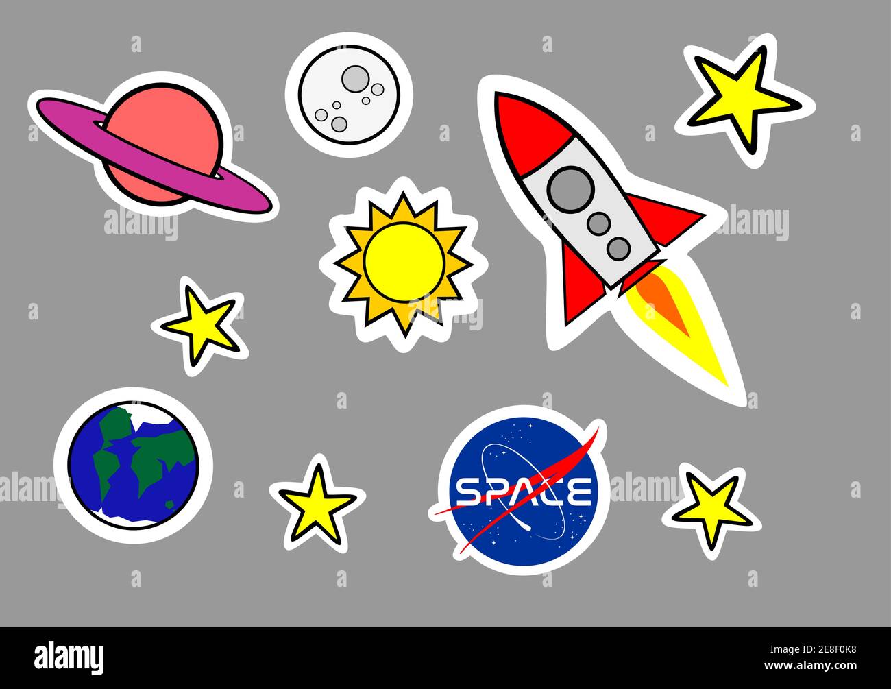 Space ship sticker hi-res stock photography and images - Alamy