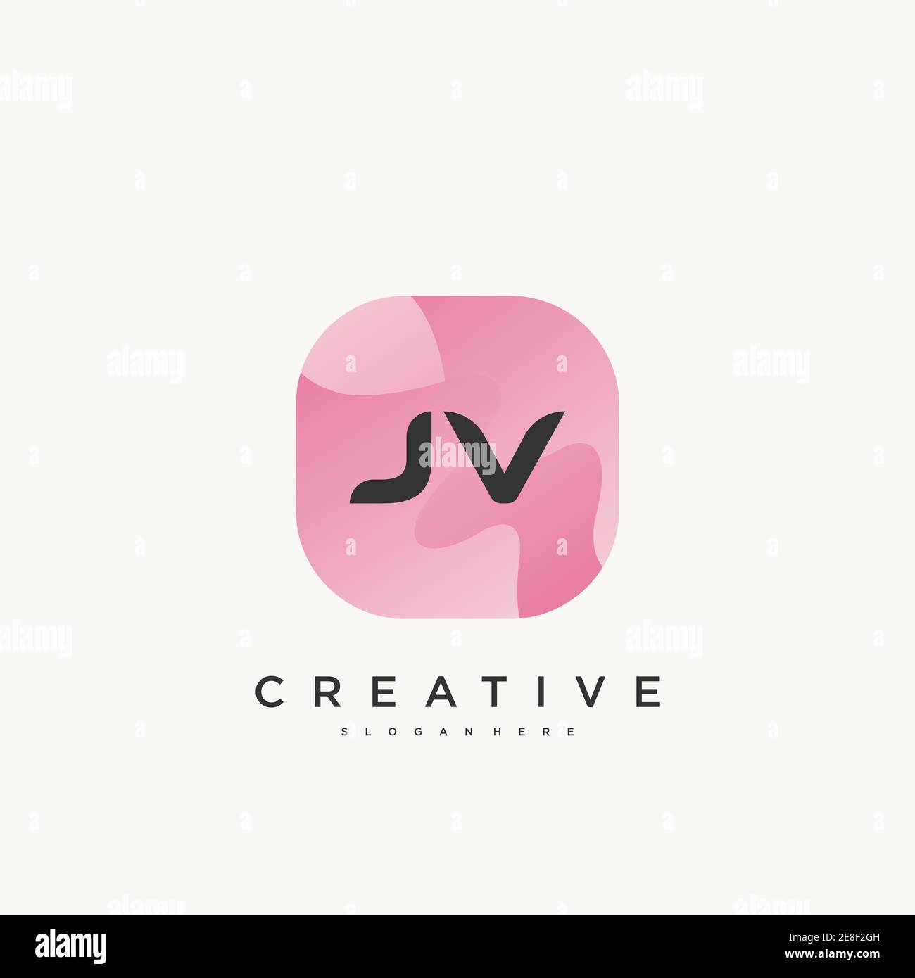 JV Initial Letter Colorful logo icon design template elements Vector ...