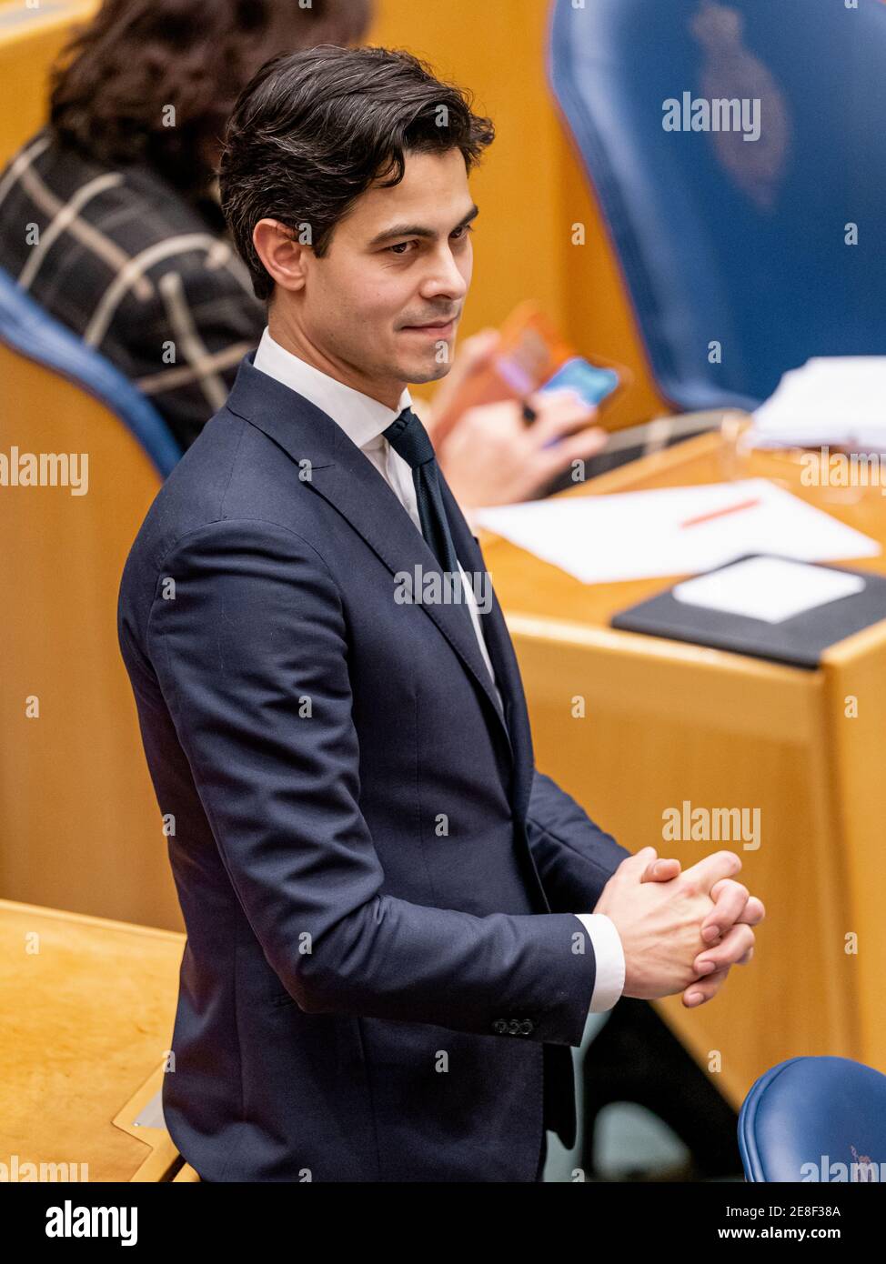 THE HAGUE, NETHERLANDS - JANUARY 19: Rob Jetten of D66 seen during the ...