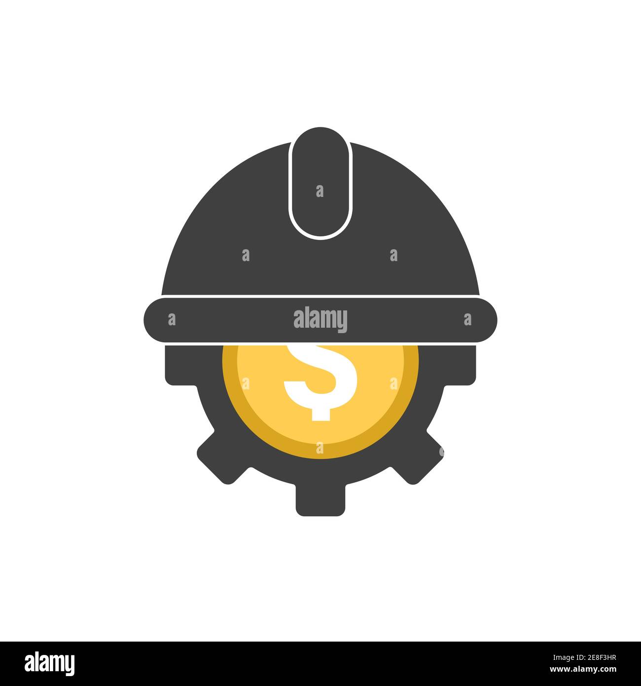 Development Cost Icon. Gray color. Money and gear Stock Vector Image ...