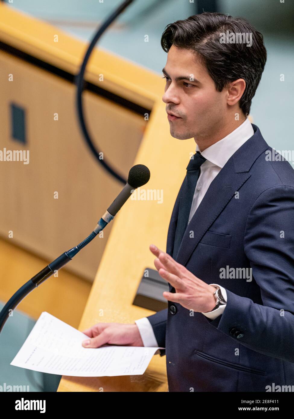 THE HAGUE, NETHERLANDS - JANUARY 19: Rob Jetten of D66 seen during the ...