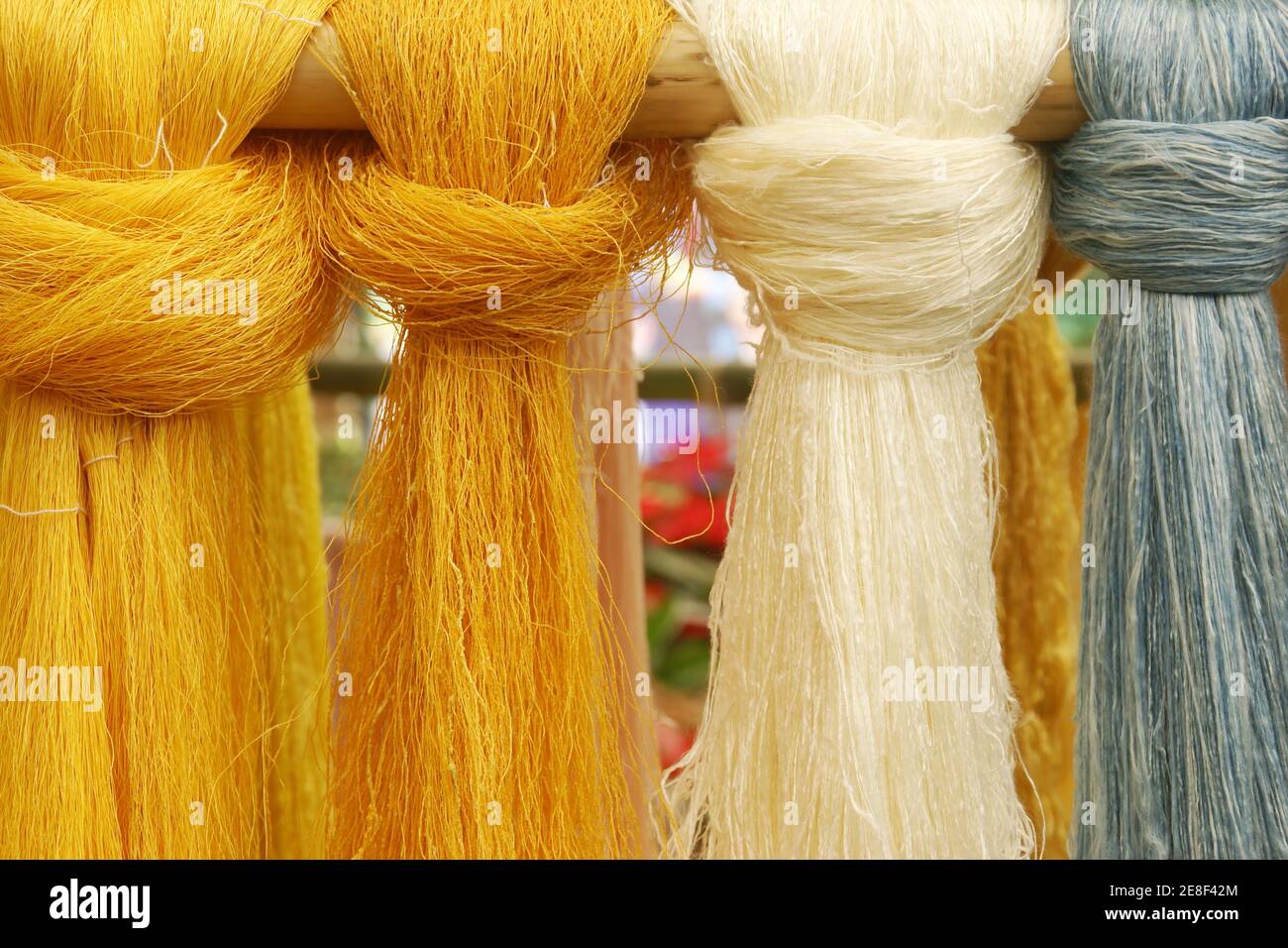 Yellow silk threads hi-res stock photography and images - Alamy