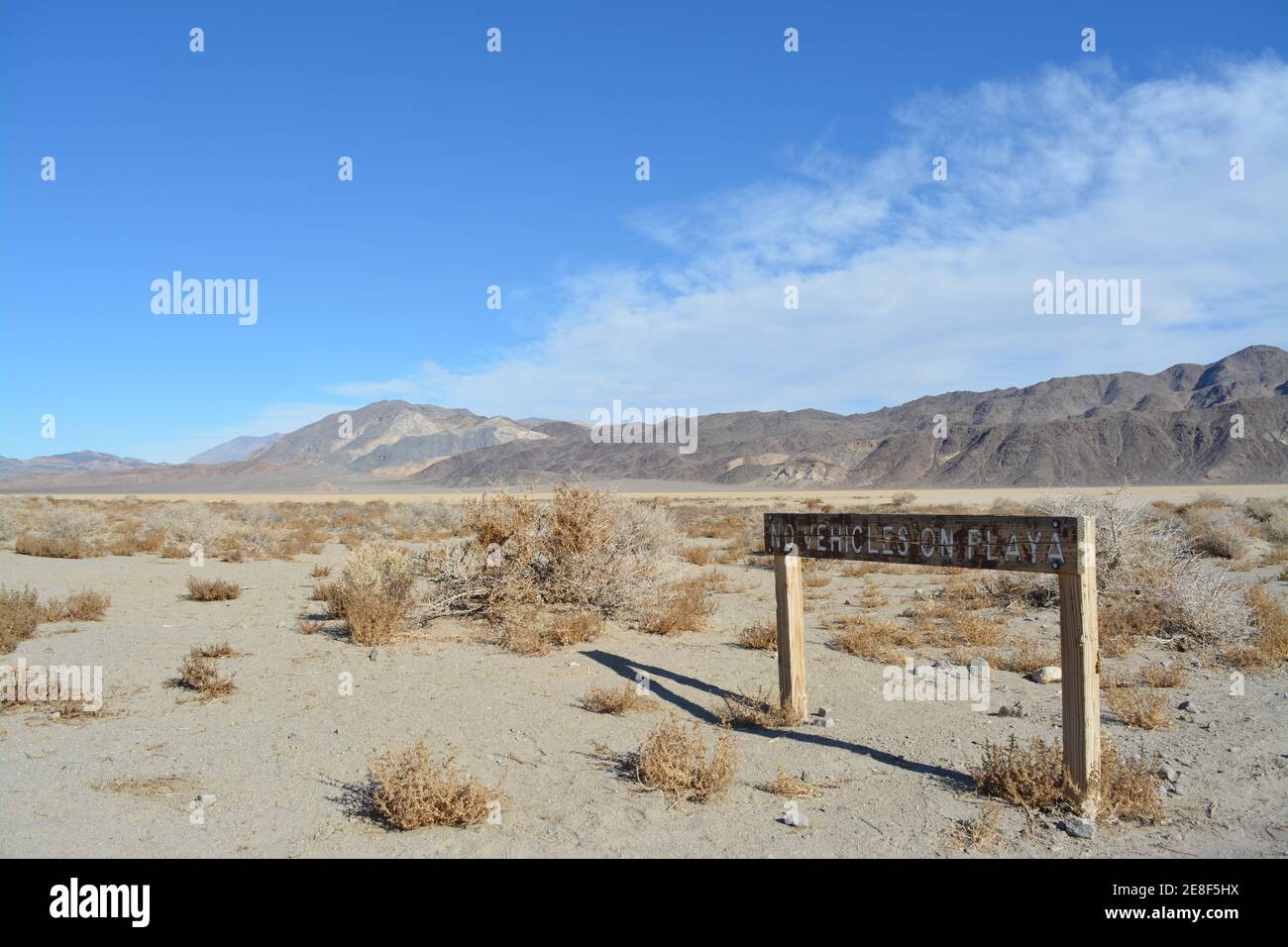 sailing rock leaving a long trail in the desert of the Racetrack Playa ...