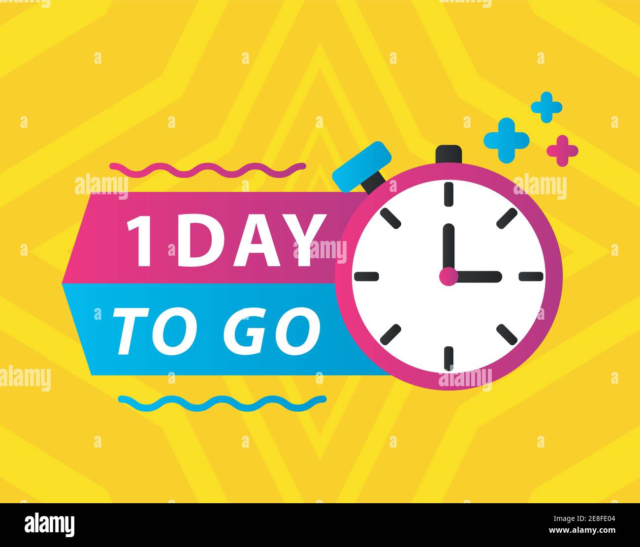 one day sale countdown lettering with chronometer timer in yellow ...