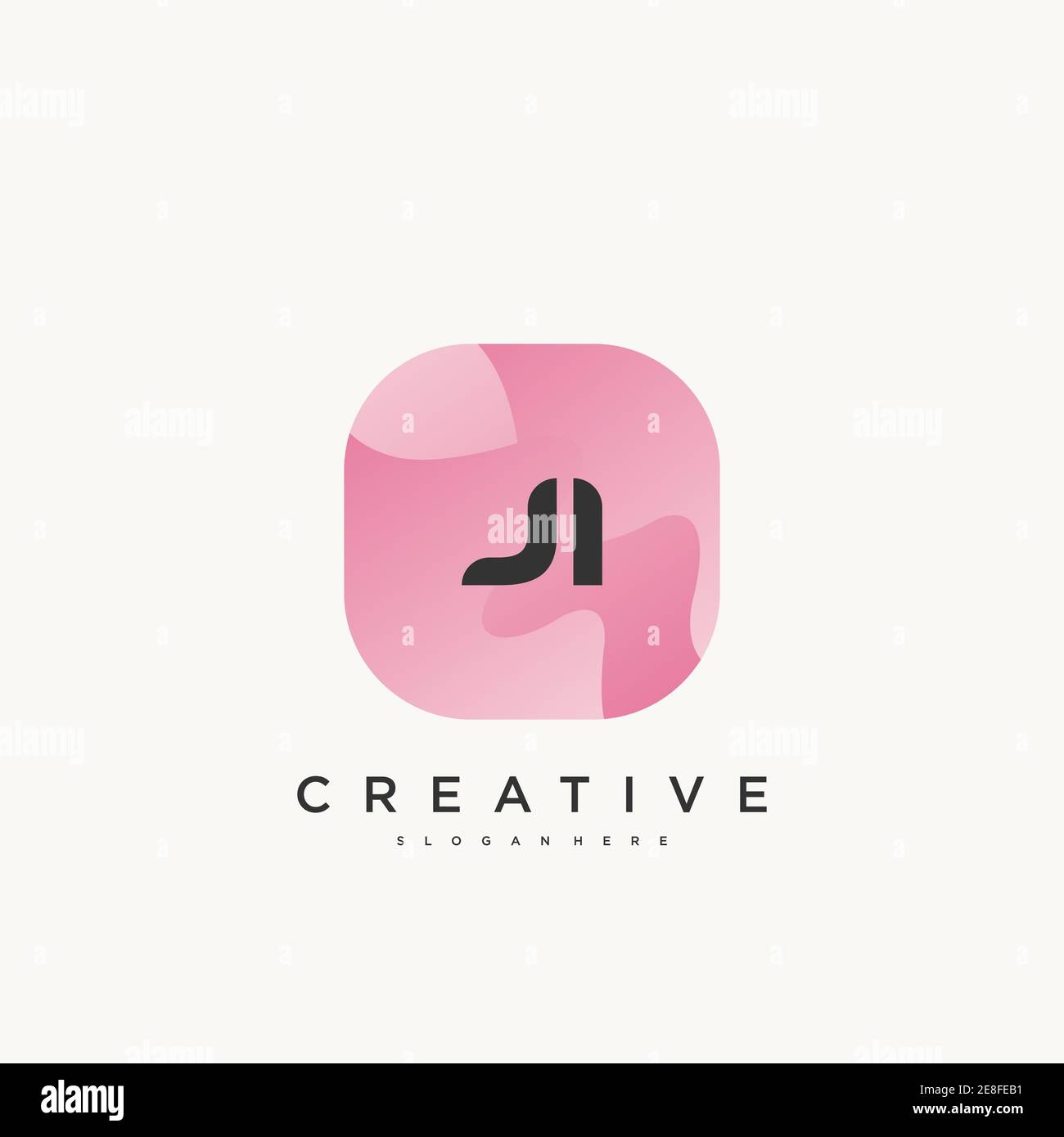 JI Initial Letter Colorful logo icon design template elements Vector ...