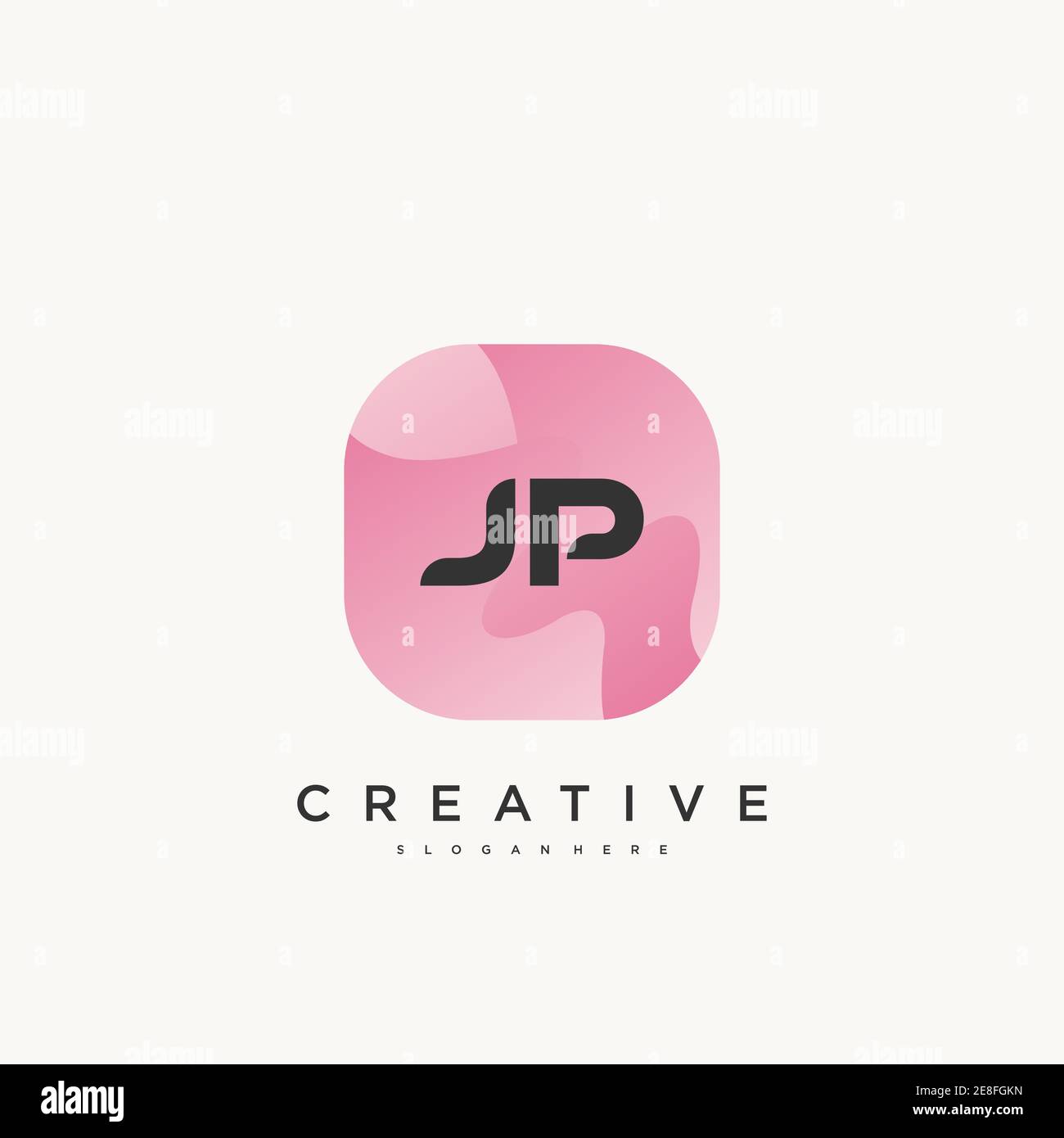 JP Initial Letter Colorful logo icon design template elements Vector ...
