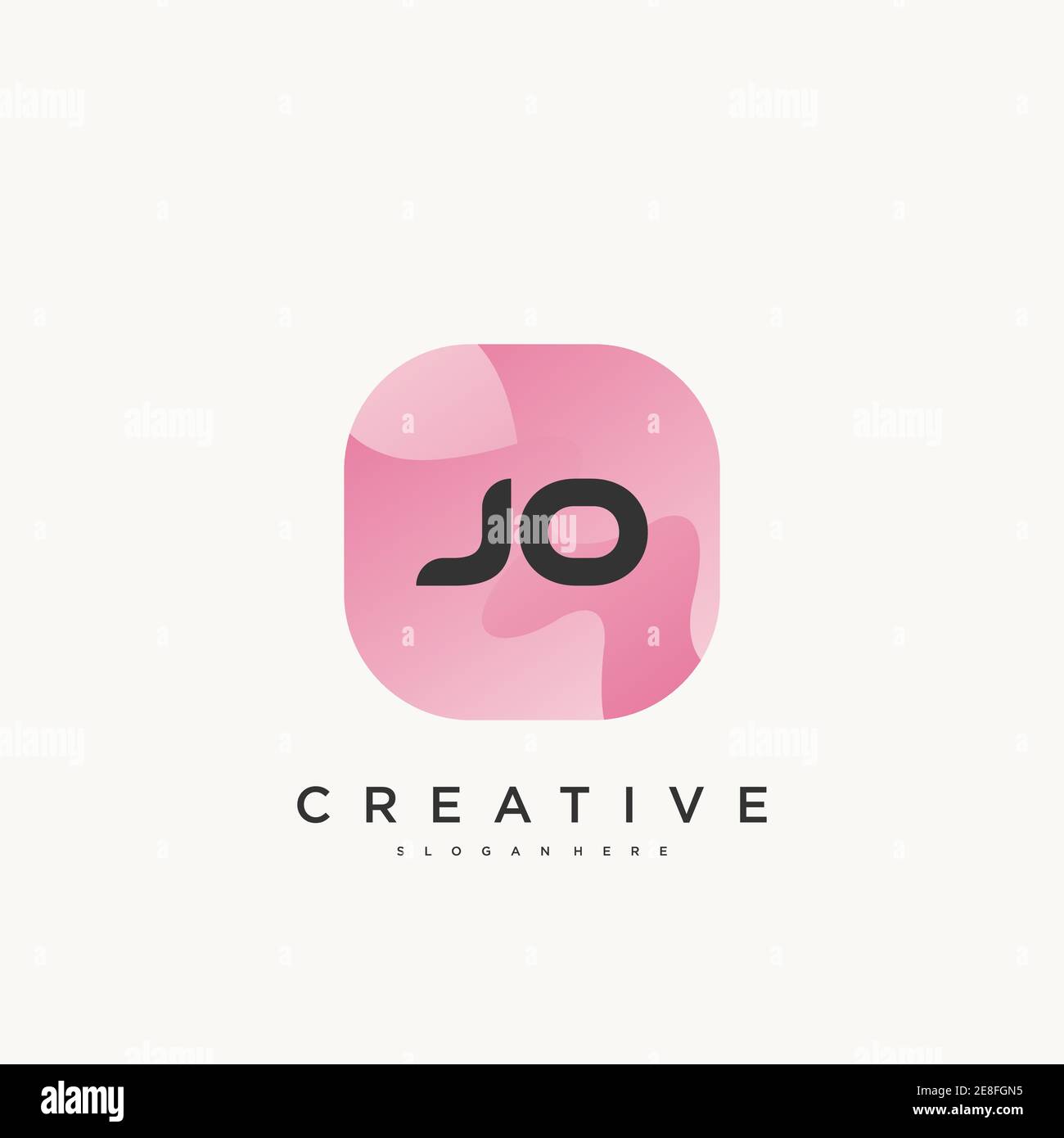 JO Initial Letter Colorful logo icon design template elements Vector ...